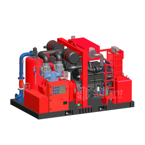 Sollant diesel air compressor water supply in emergency rescue.